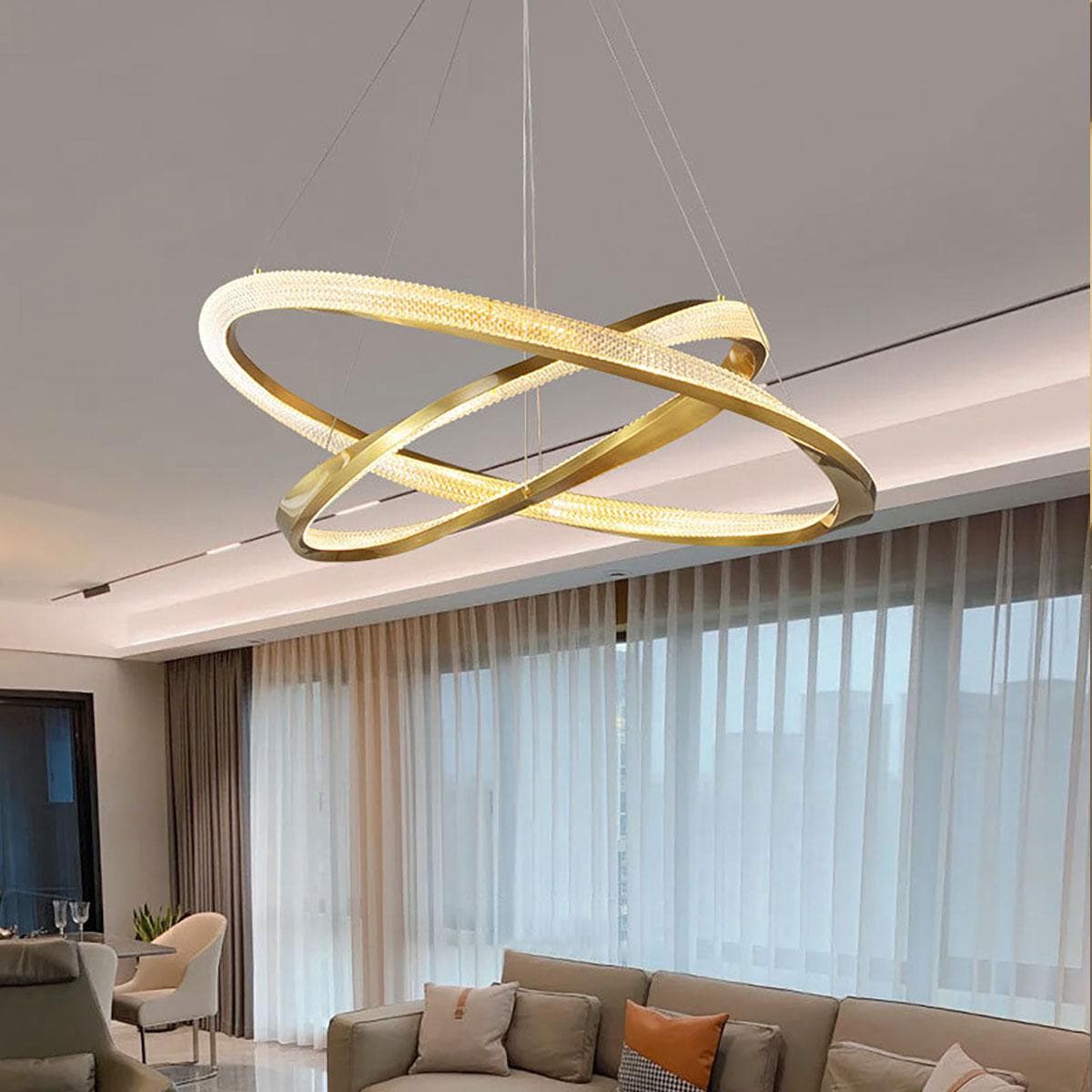 Gold Multi-Layer Ring Chandelier