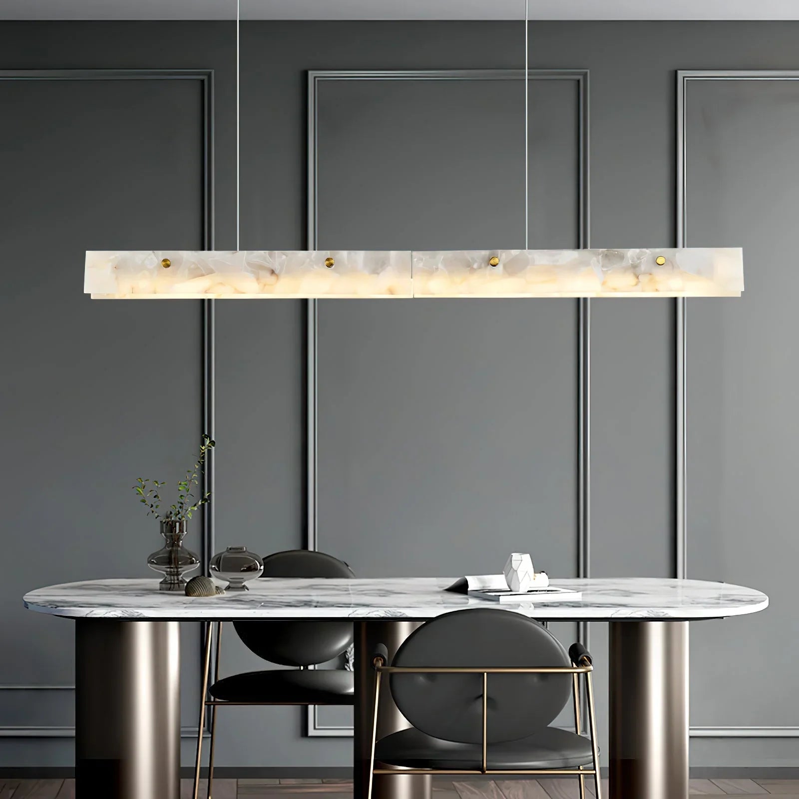 Alabaster LED Linear Pendant Light – Metavaya
