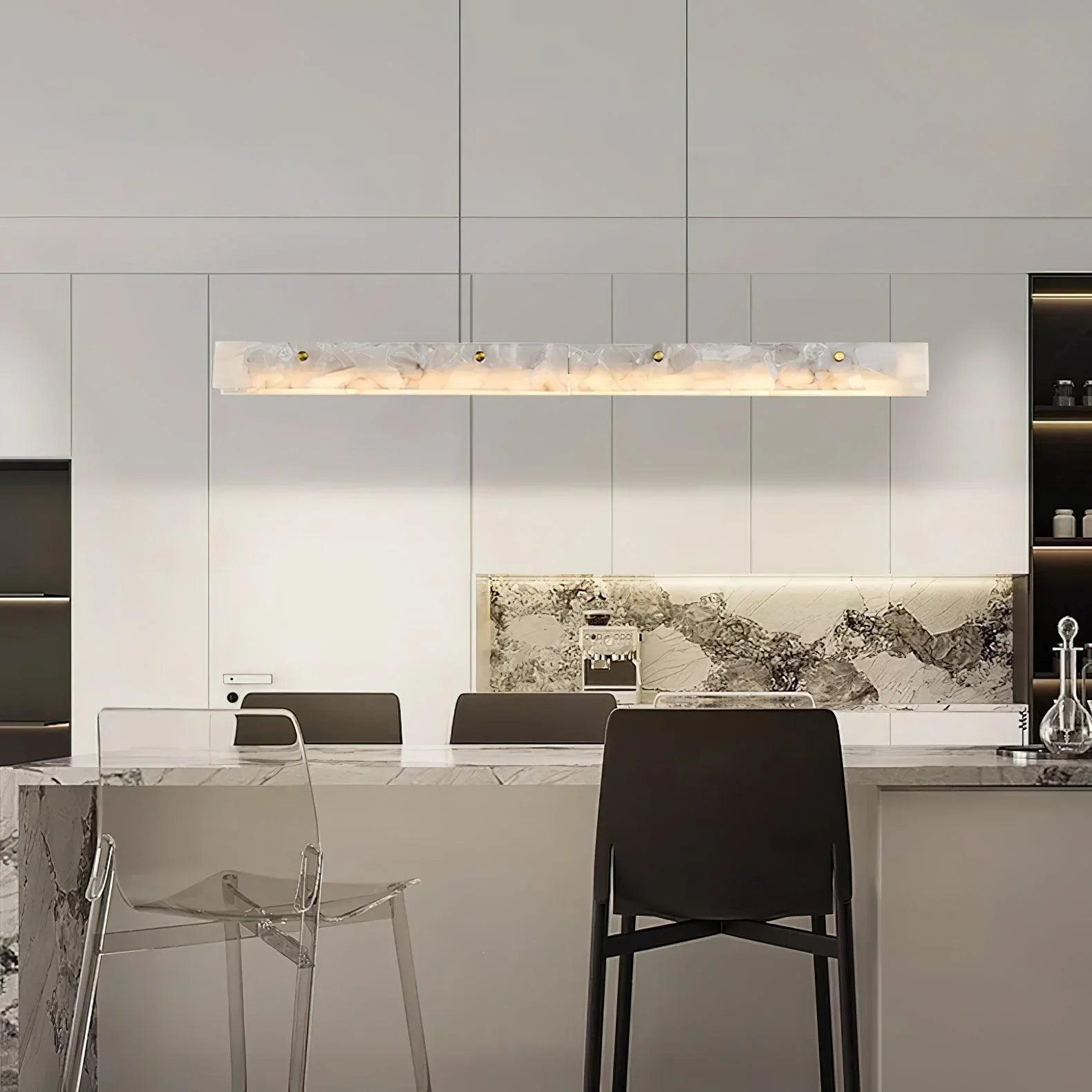 Alabaster LED Linear Pendant Light – Metavaya