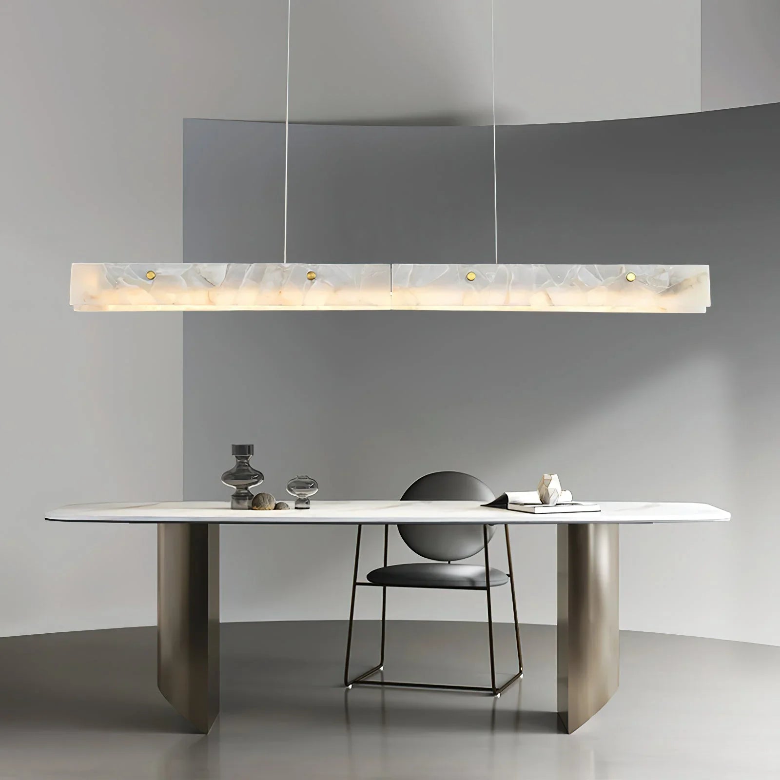 Alabaster LED Linear Pendant Light – Metavaya