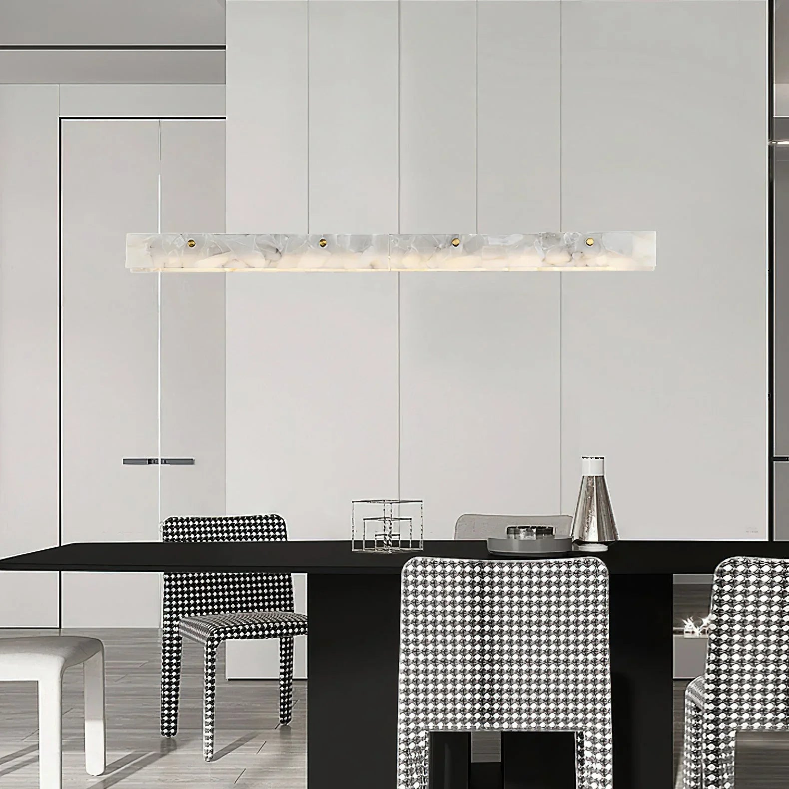 Alabaster LED Linear Pendant Light – Metavaya