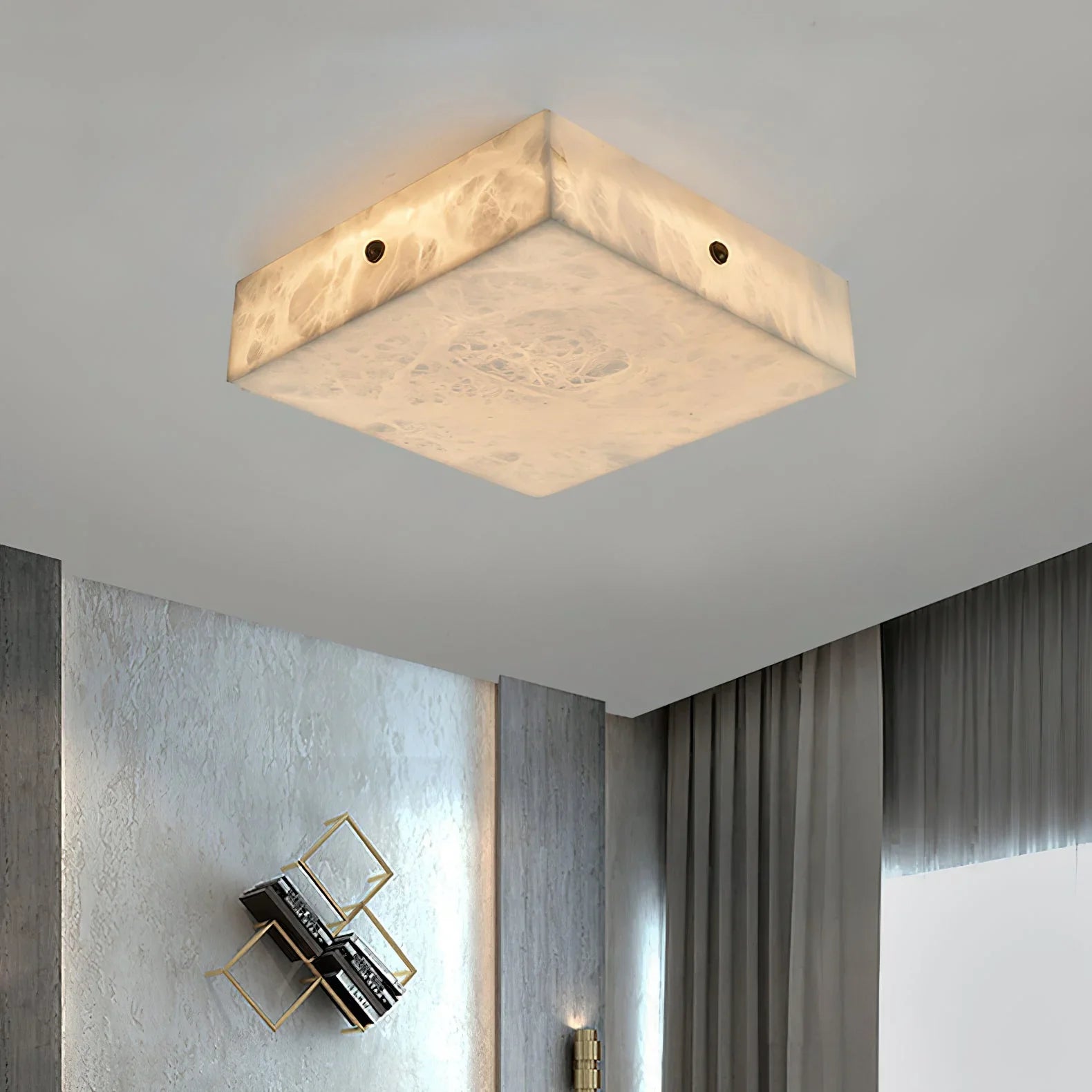 Arca Alabaster Flushmount Ceiling Light – Metavaya