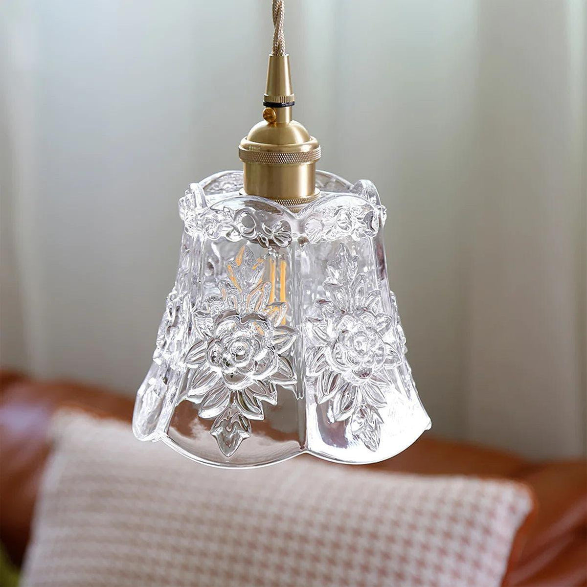Hexagonal Glass Hanging Lamp – Metavaya