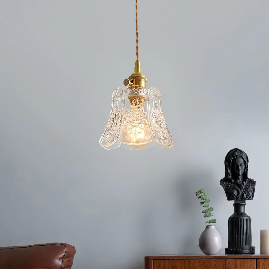 Hexagonal Glass Hanging Lamp – Metavaya