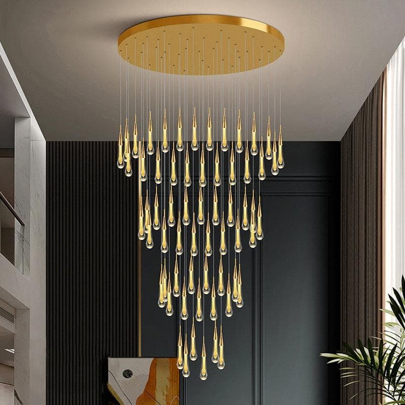 LED Glass Drops Chandelier