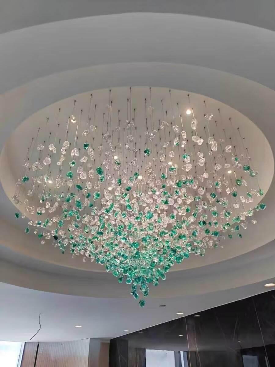 Multicolor Crystal Stone Chandelier