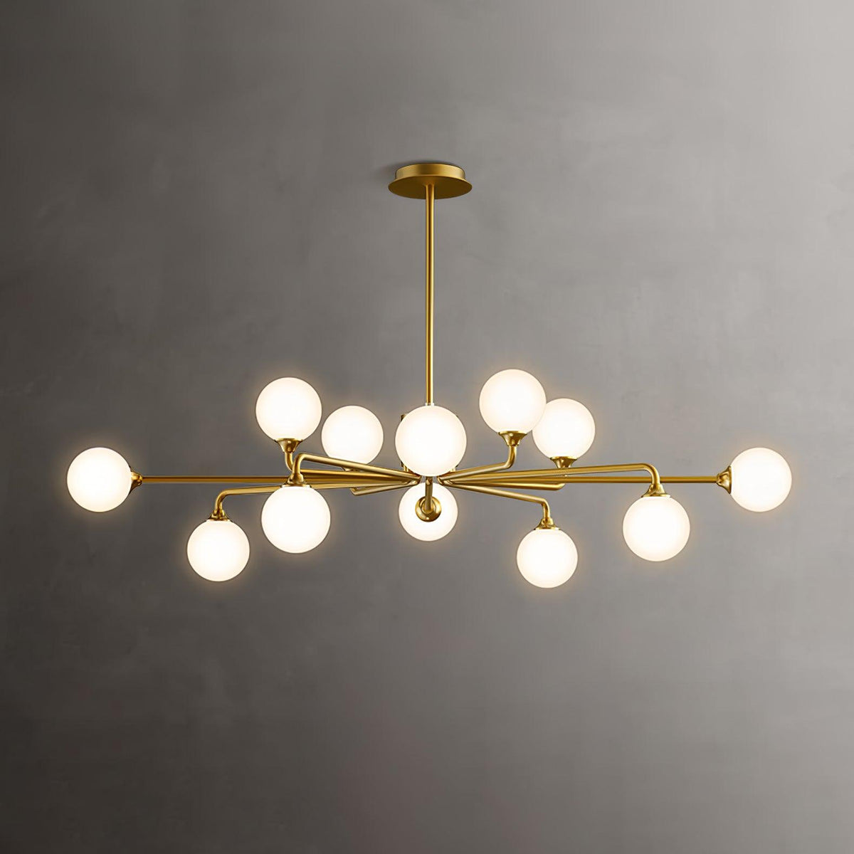 Staggered Glass Globes Chandelier – Metavaya