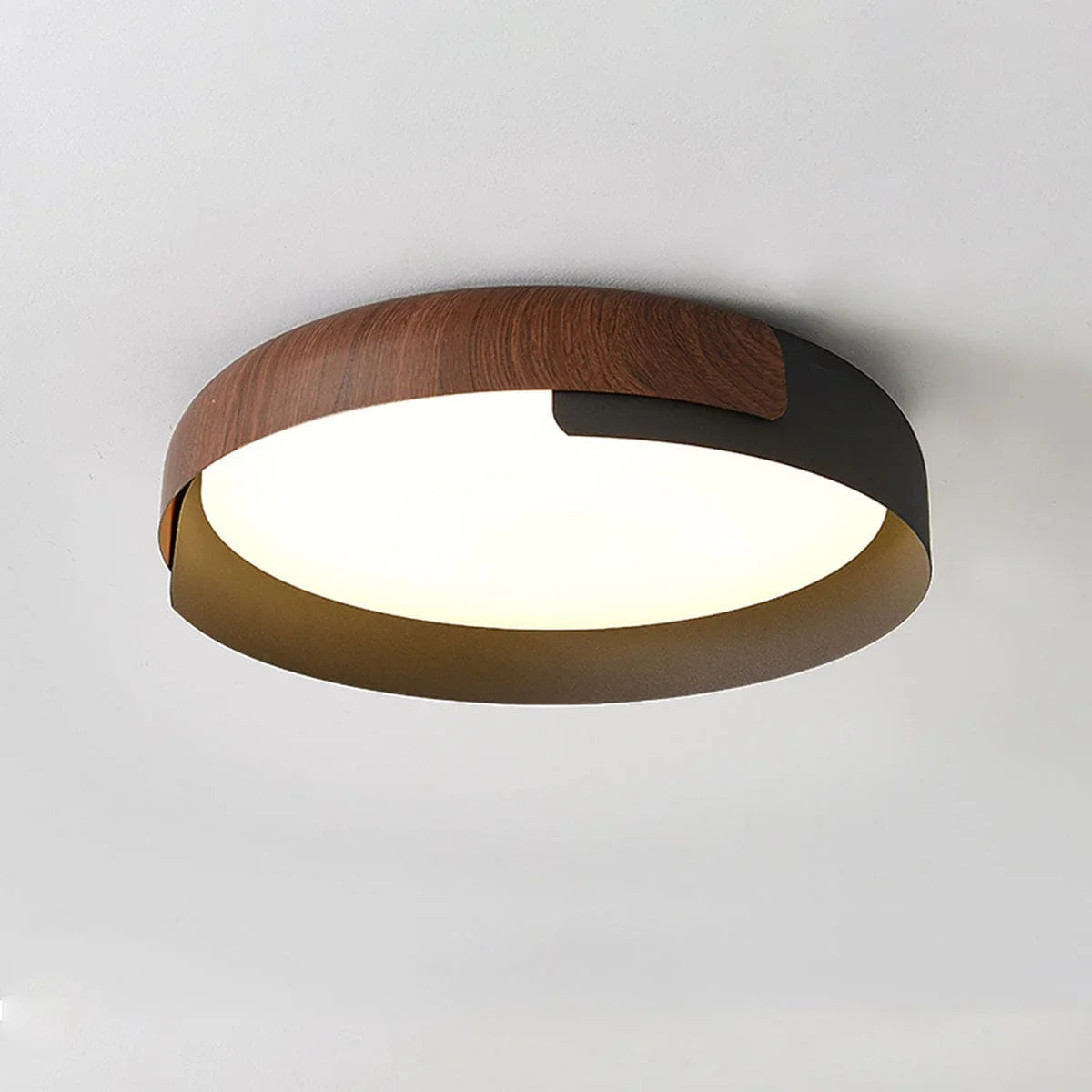 Wood Painted Round Ceiling Lamp