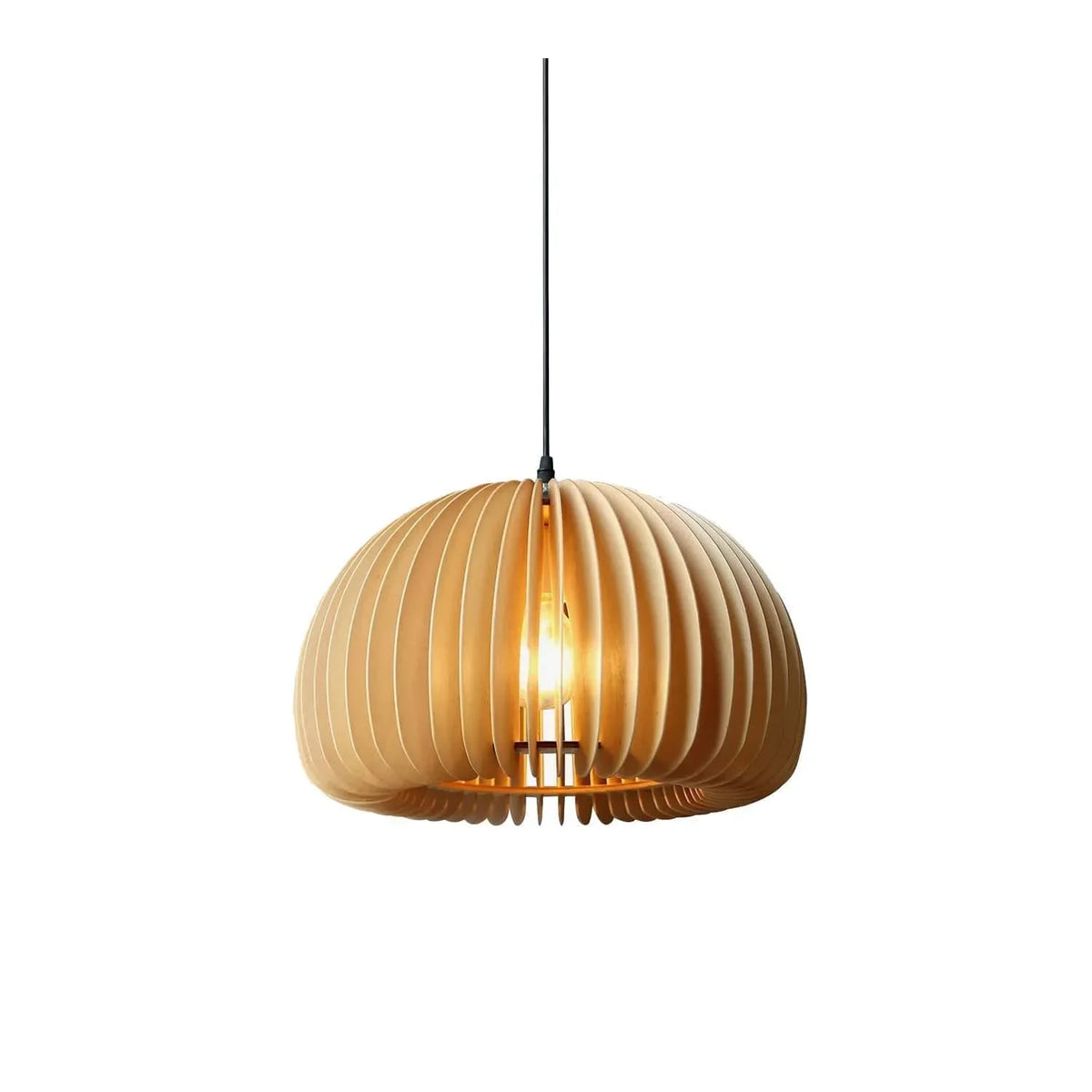 Wood Pumpkin Pendant Light – Metavaya